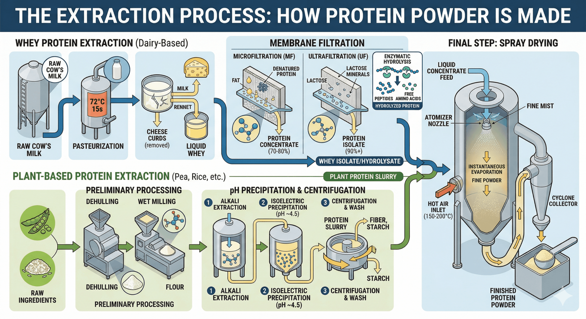 How Is Protein Powder Made? The Manufacturing Process | Pronto